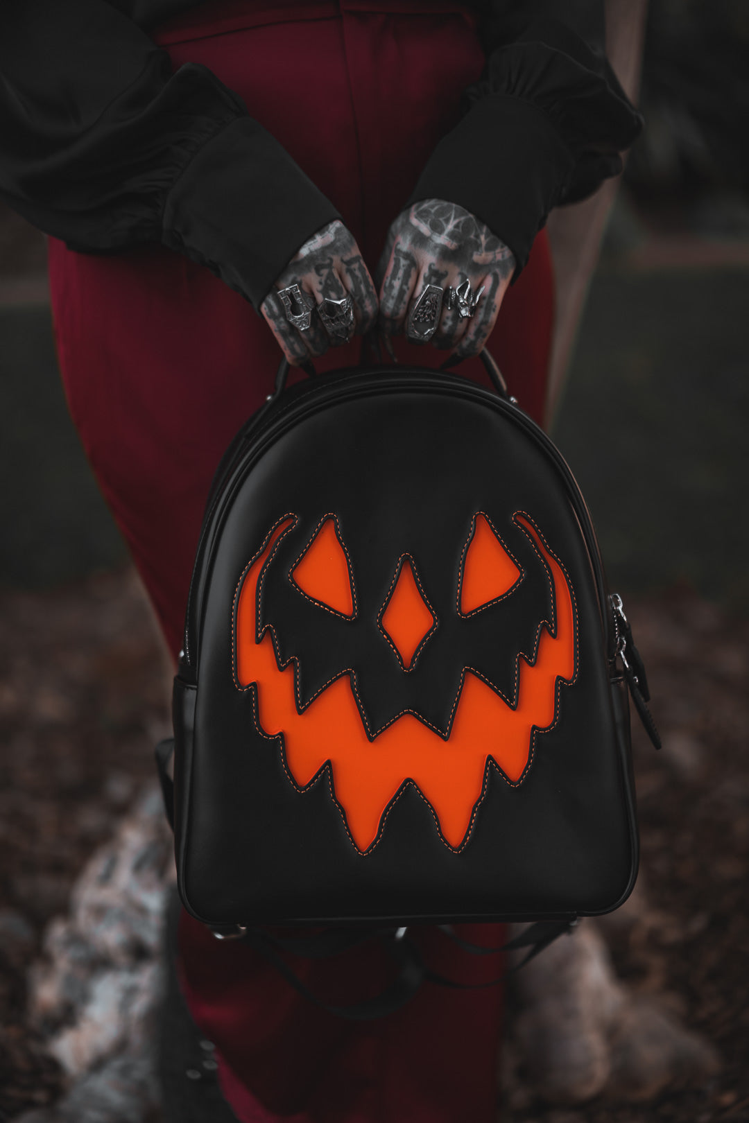 Black Haunted Hallows Backpack | Lively Ghosts
