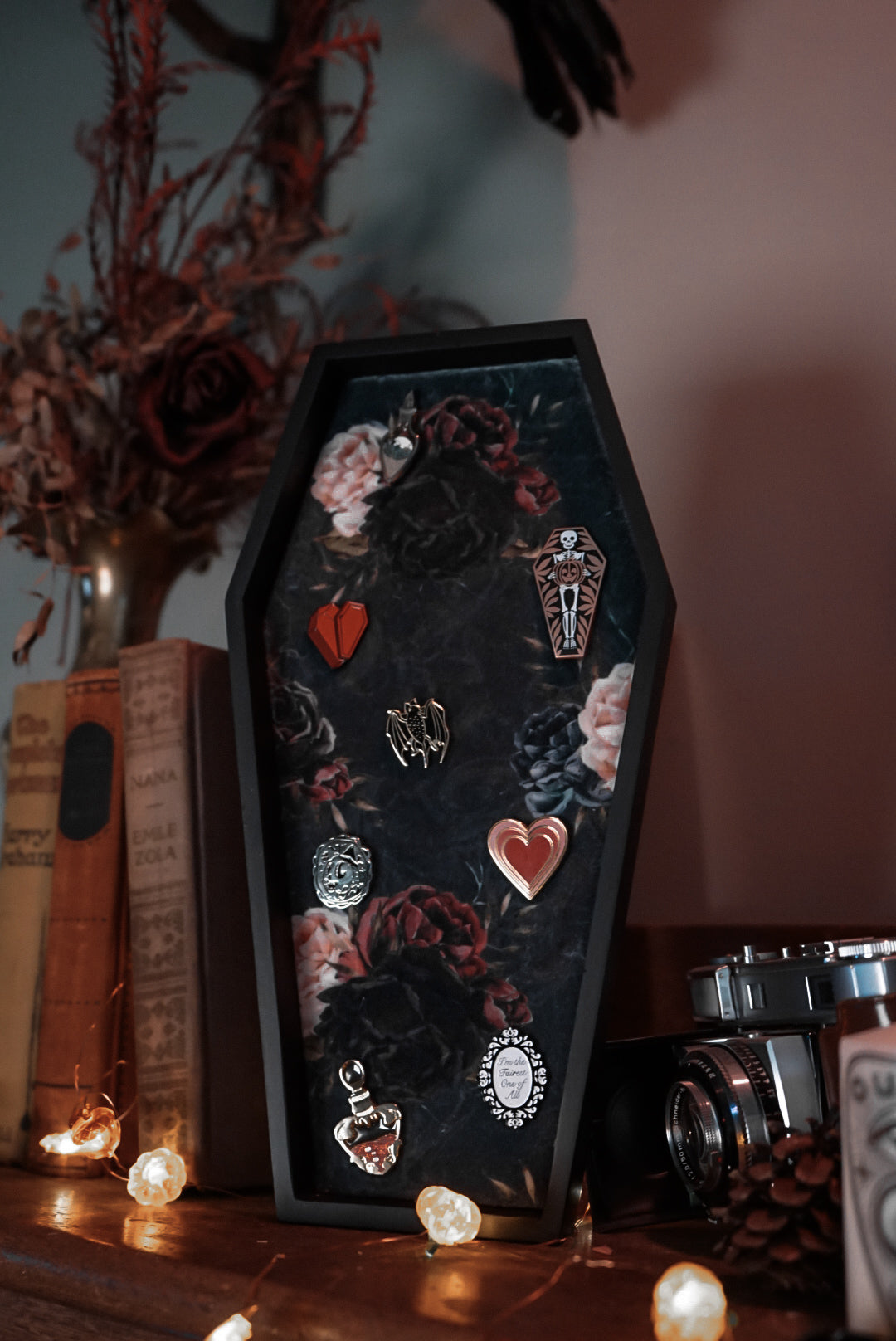 The ‘Floriography’ Coffin Pin Board — Large | Lively Ghosts